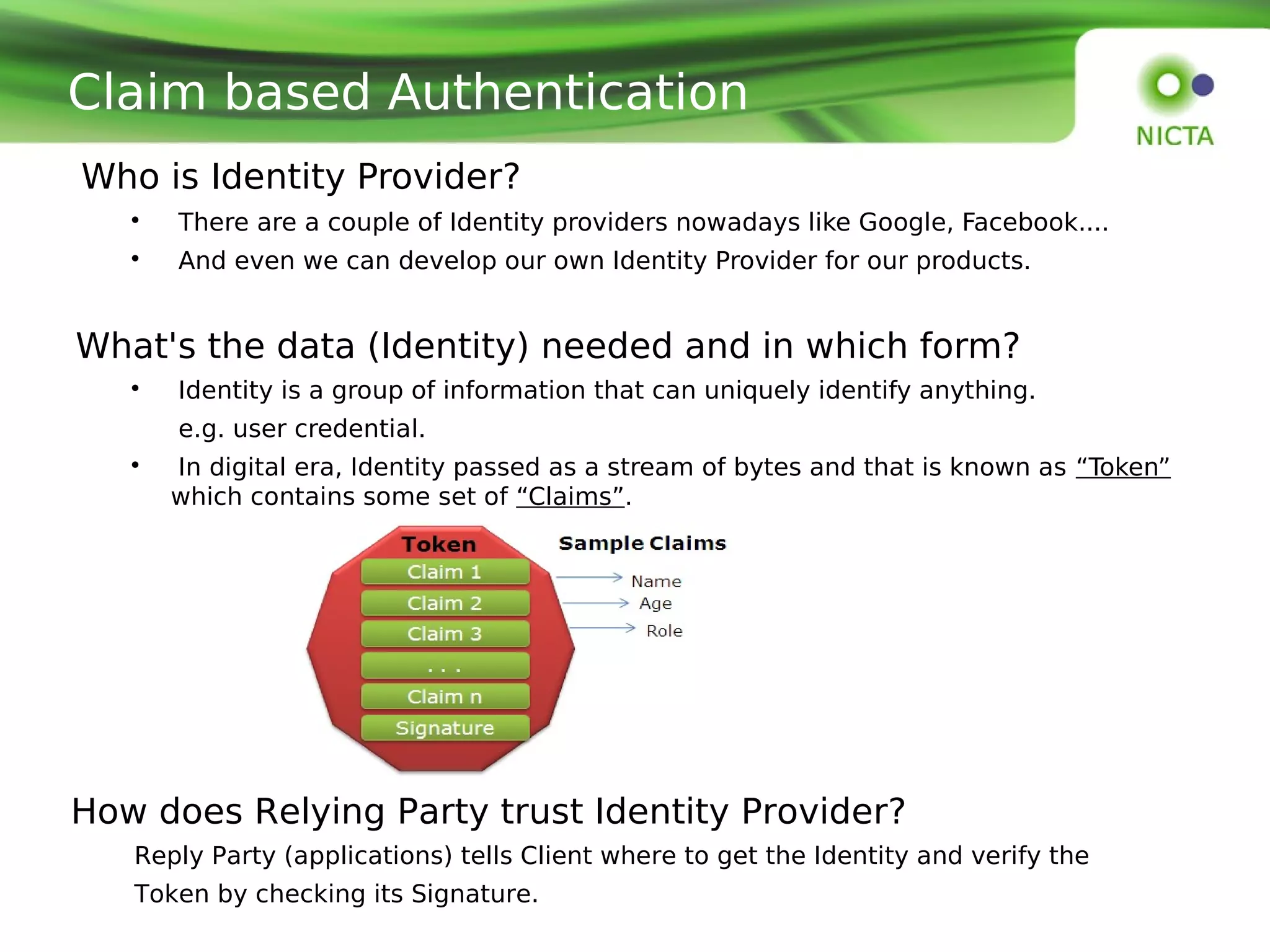 Claim based authentaication | PPT