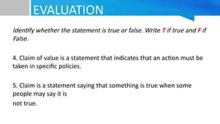 Understanding Claims: Types, Examples, and Applications in ...