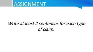 Understanding Claims: Types, Examples, and Applications in ...
