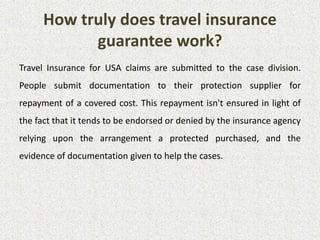 Claim for Travel Insurance.pptx | Travel Insurance | Insurance