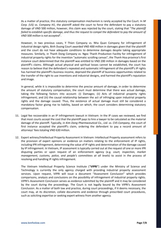 Claiming damages in IPR lawsuits in Vietnam | PDF