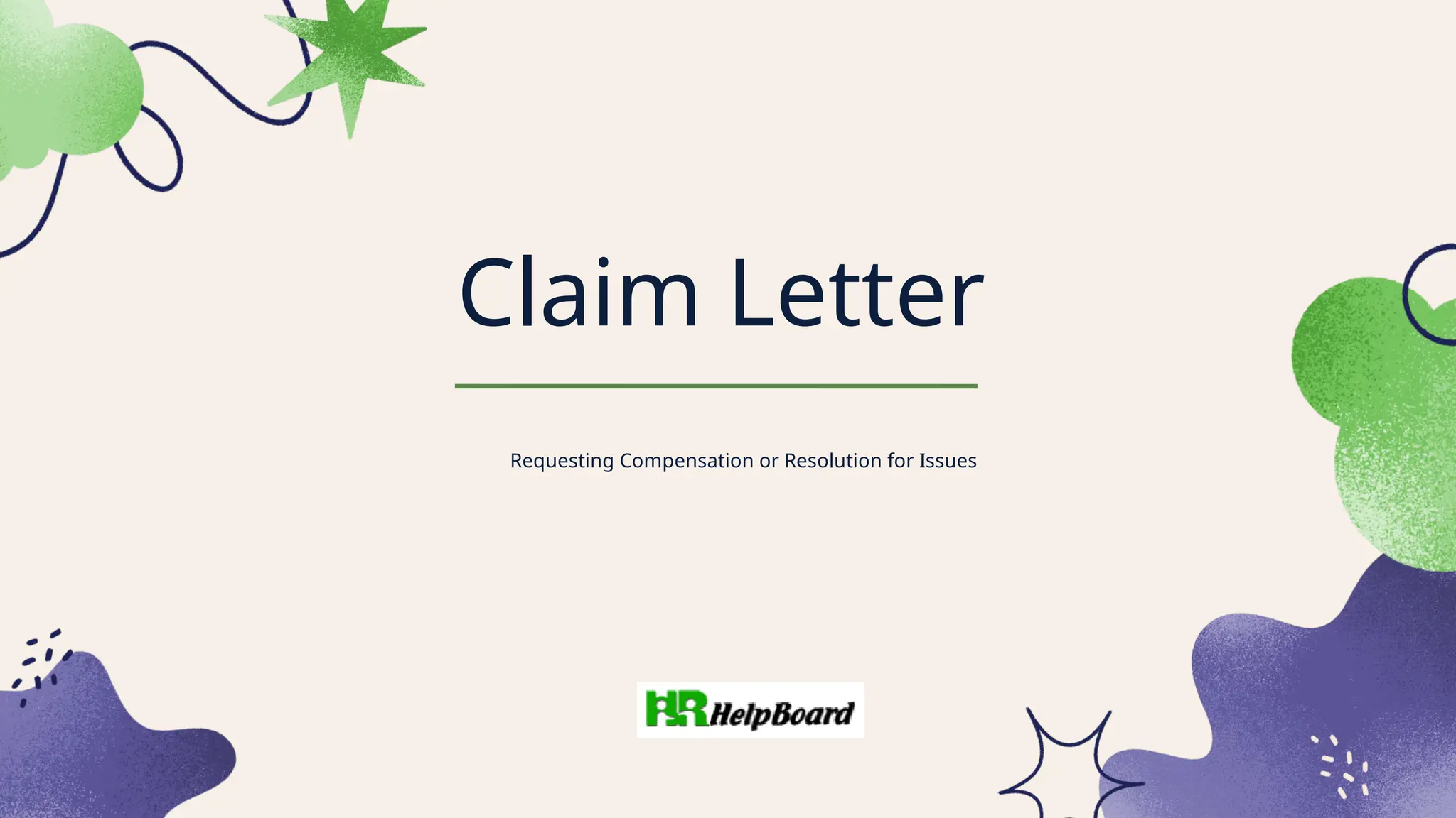 Claim Letter Example, Claim Letter Template | PPT