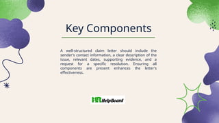 Claim Letter Example, Claim Letter Template | PPT