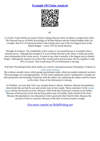 Claim Of Fact Essay Examples | PDF | Political Issues & policy | Politics