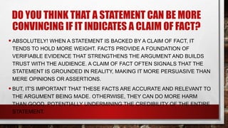 claim of fact a powerpoint presentations | PPTX