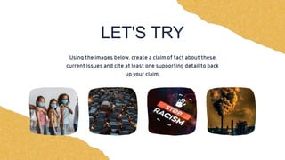 Types of Claim: Claim of Fact, Value, and Policy | PPTX