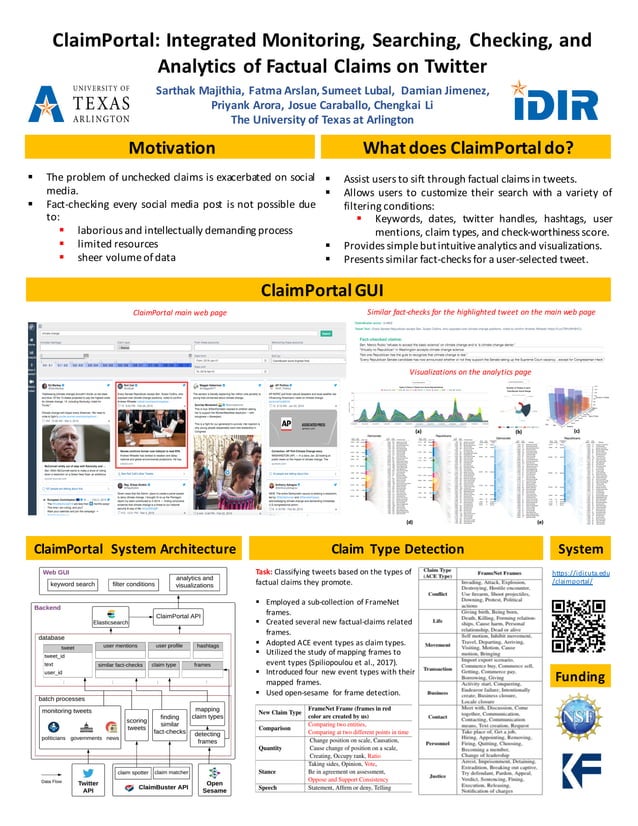 ClaimPortal: Integrated Monitoring, Searching, Checking, and Analytics of Factual Claims on ...
