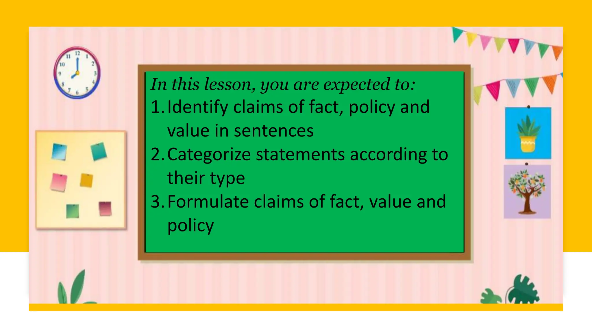 CLAIMS OF FACT, POLICY AND VALUE: a powerpoint presentation in grade 10 ...