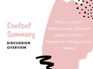 Claims and Book Rreview | PDF