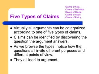 Claims 5 types Abridged.ppt