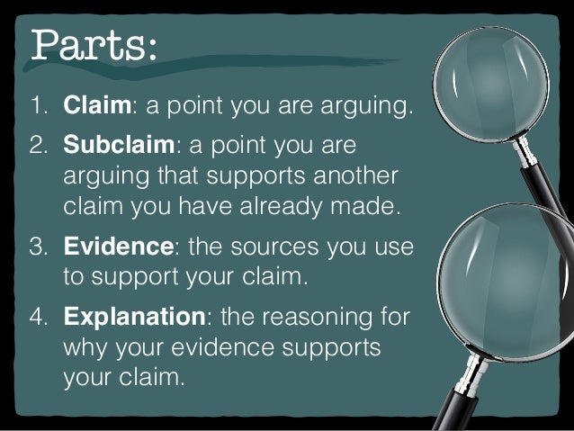 Claims, Evidence, & Explanation