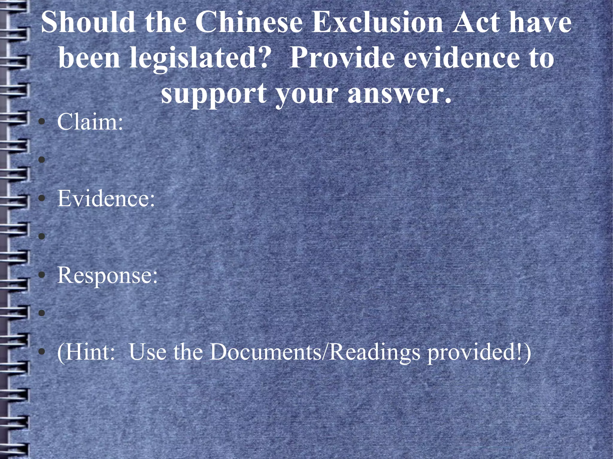 Claims and evidence immigration | ODP