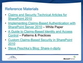 Claims Based Authentication in SharePoint 2010 | PPT
