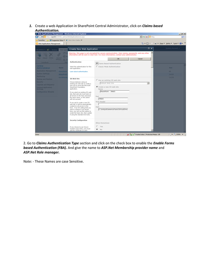 Claims Based Authentication In Share Point 2010 New