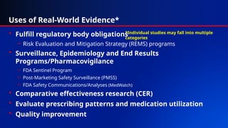 Real-world evidence and claims databases | PPTX