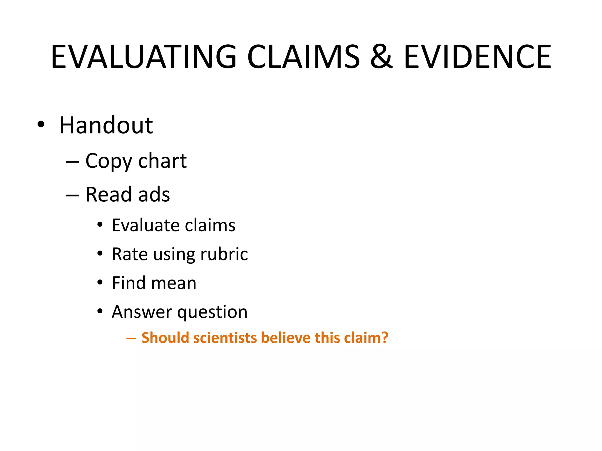 Claims & Evidence | PPT