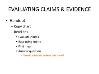 Claims & Evidence | PPT