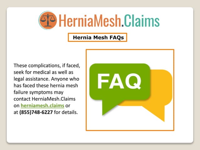 Claims For Serious Injuries & Complications | Hernia Mesh Claims | PPTX