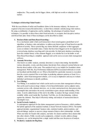 Claims Fraud Network Analysis | PDF