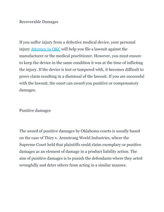 Claims involving defective medical devices | PDF