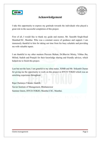 Claims management.iffco tokio gi | PDF