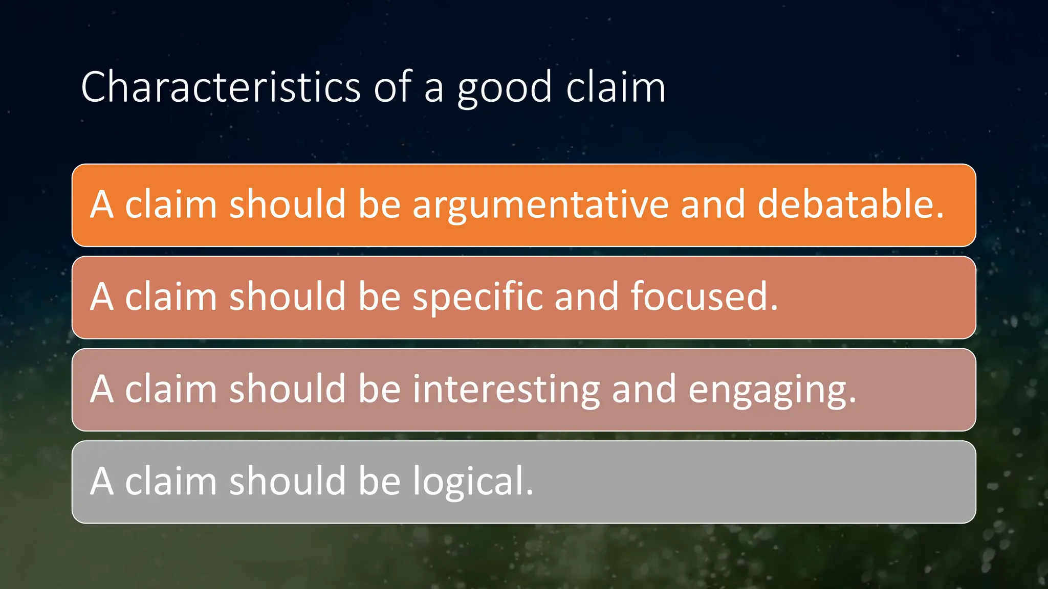 Reading and Writing Claims of Fact, Policy and Value.pptx