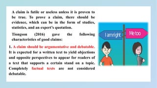 Claims of Fact,Value,Policy- grade 10 english.pptx
