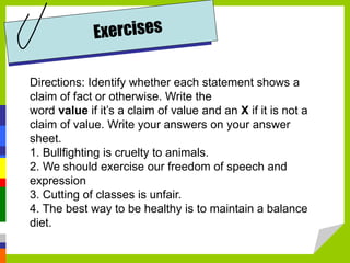 Claims OF Value PP.ppt