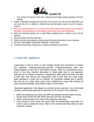 Claims tips | DOCX