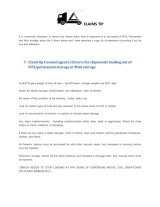 Claims tips | DOCX