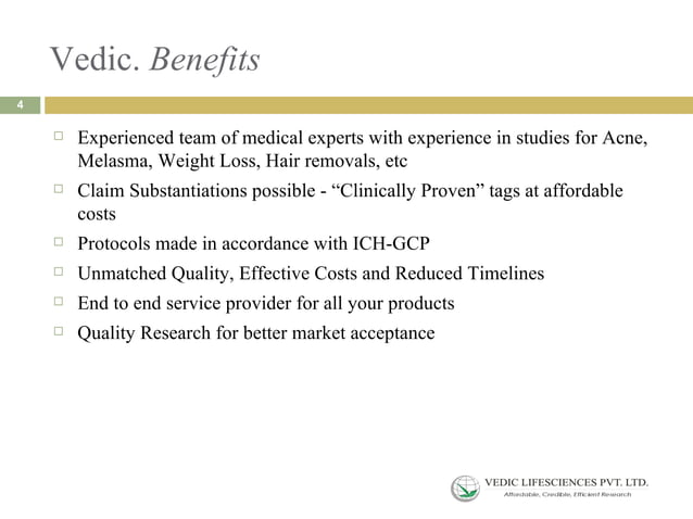 Claim substantiation for Cosmeceuticals / Personal Care Products ...