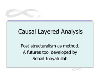 CLA (Causal Layered Analysis) - brief introduction | PDF