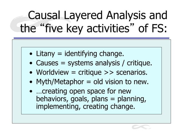 CLA (Causal Layered Analysis) - brief introduction | PDF