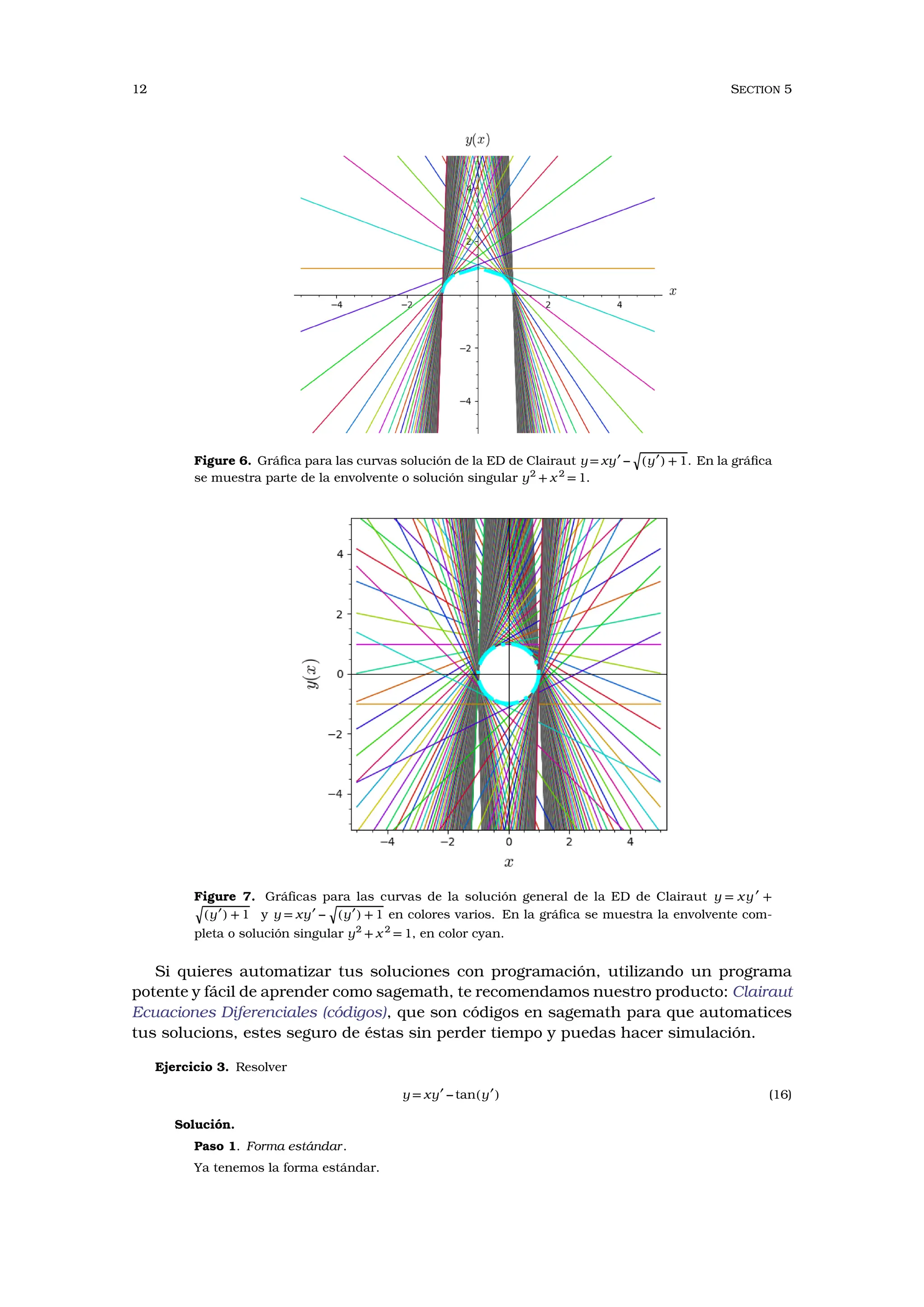 Ecuacion Diferencial de Clairaut, Ejercicios Resueltos | PDF