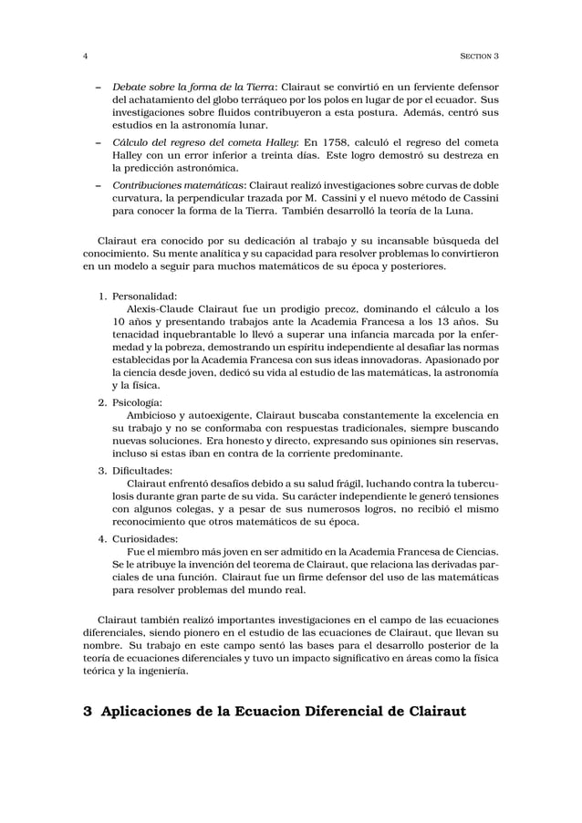 Ecuacion Diferencial de Clairaut, Ejercicios Resueltos | PDF