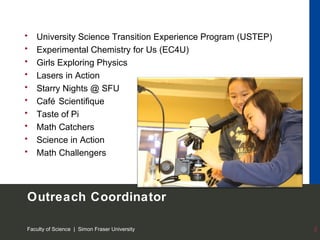 Simon Fraser University Science Outreach | PPT