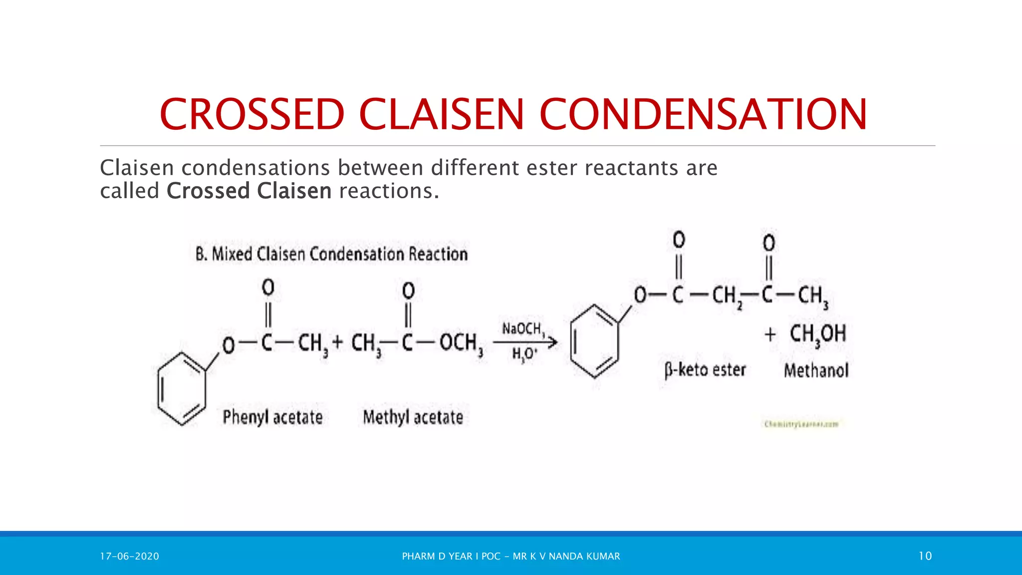 Claisen condensation | PPTX
