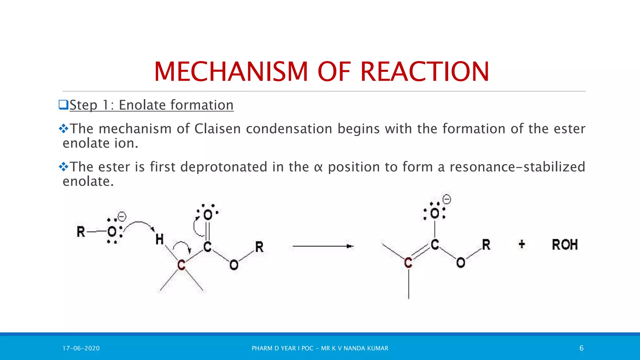 Claisen condensation | PPTX
