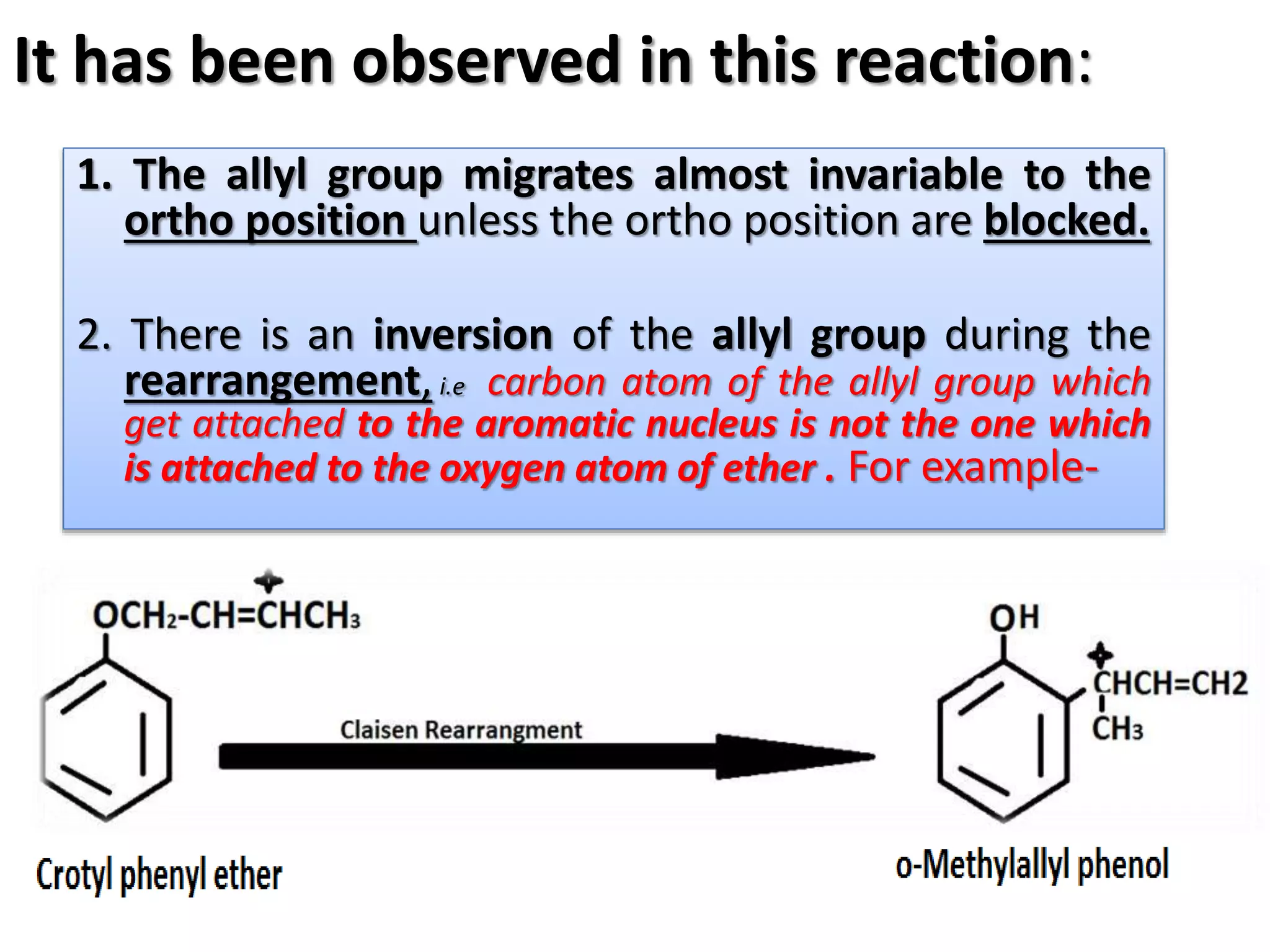 Claisen rearrangement | PPTX