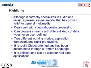 The CLAM Framework | ODP