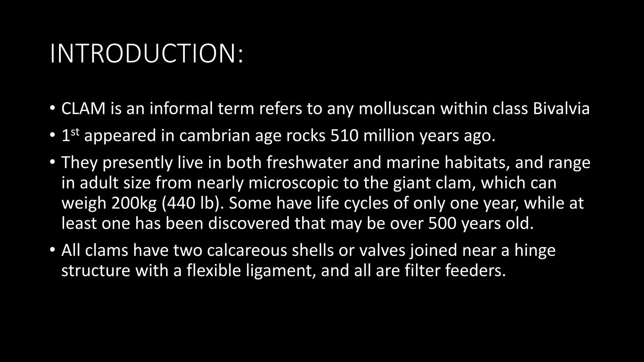 Anatomy & Physiology - Giant Clam & fish | PPTX