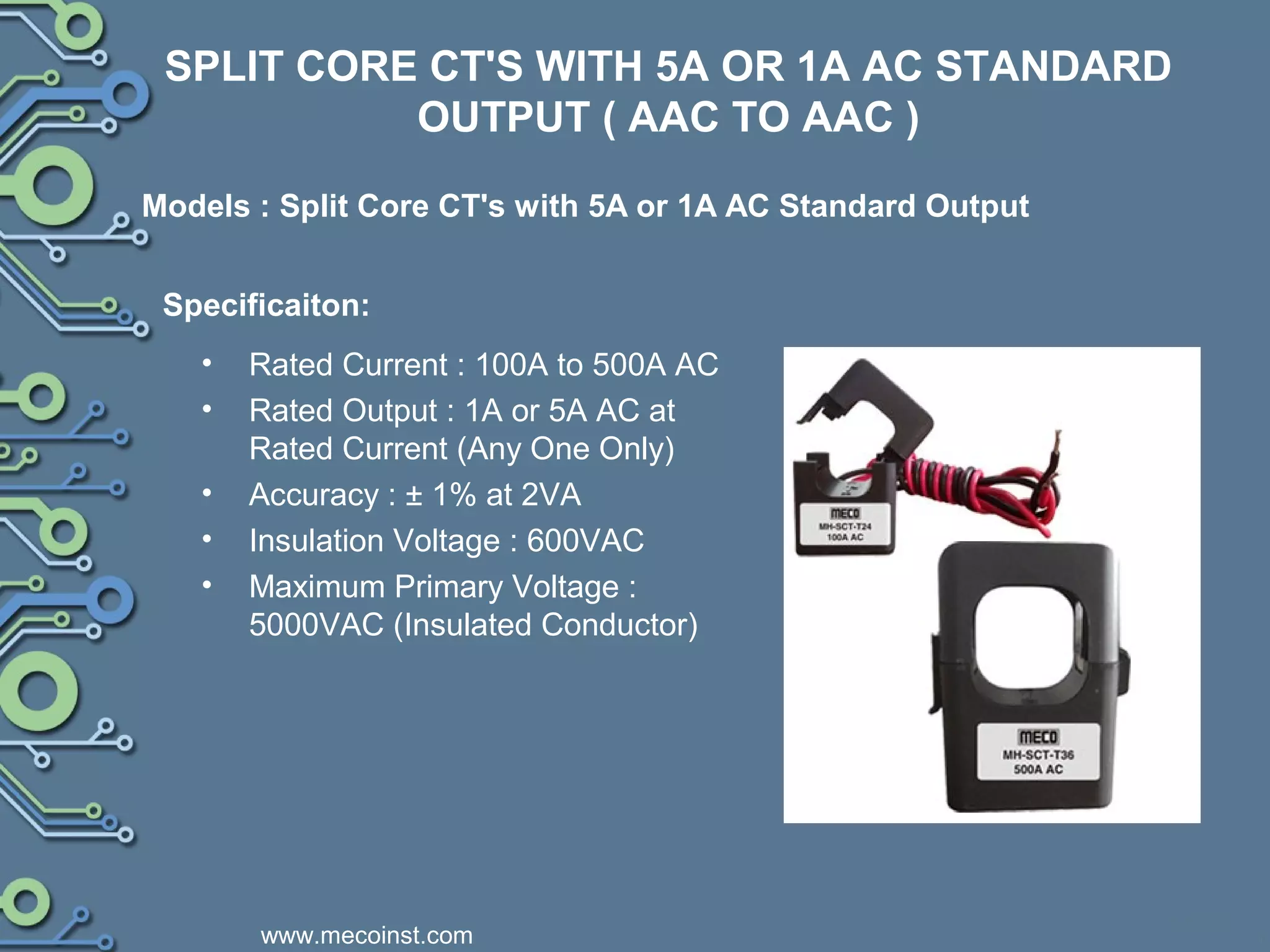 Clamp-On, Precision, Split Core Current Transformer | PPT