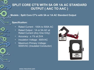 Clamp-On, Precision, Split Core Current Transformer | PPT