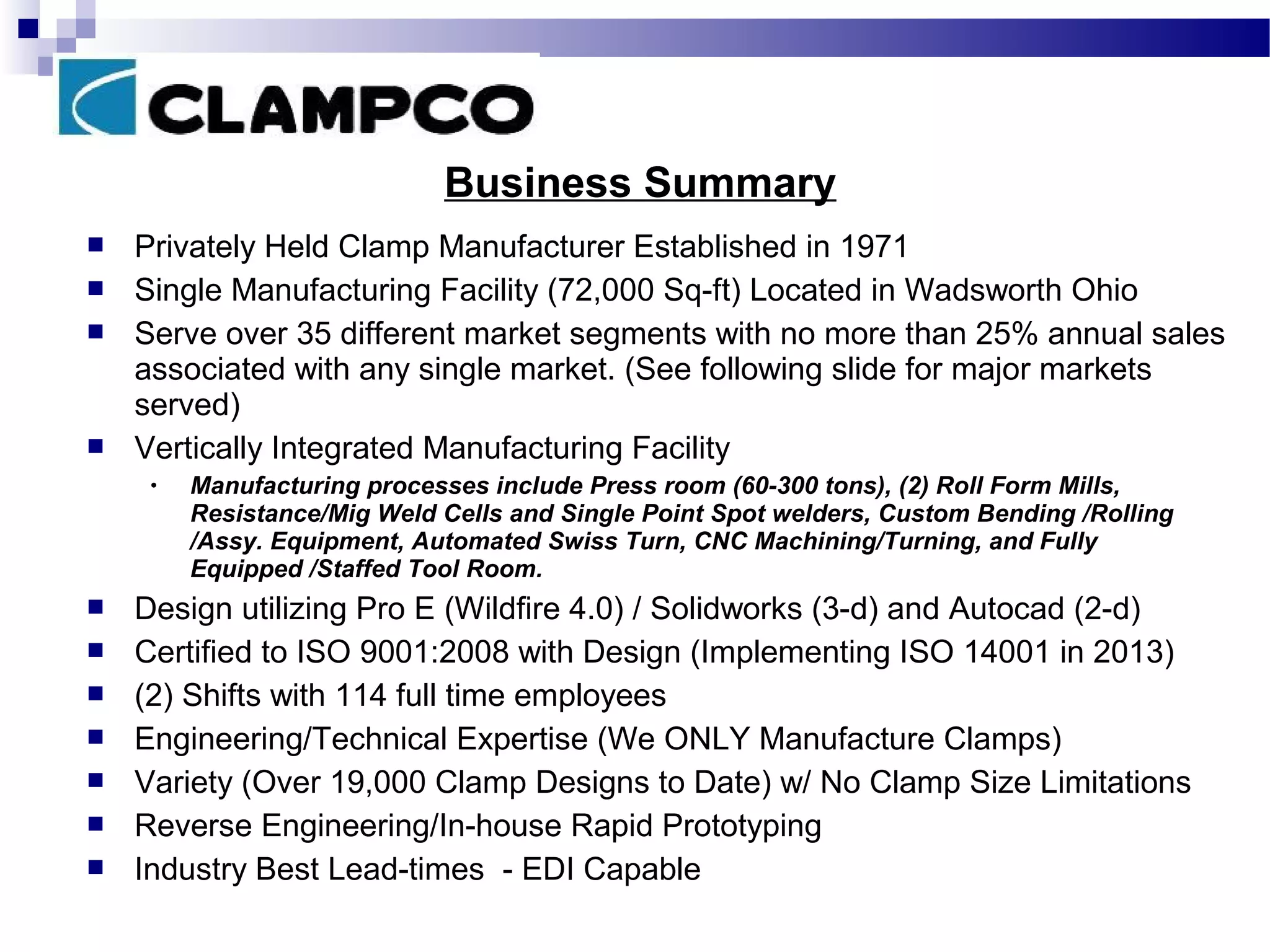 Clampco Products, Inc. - Diesel Progress Supplier Connection | PPT