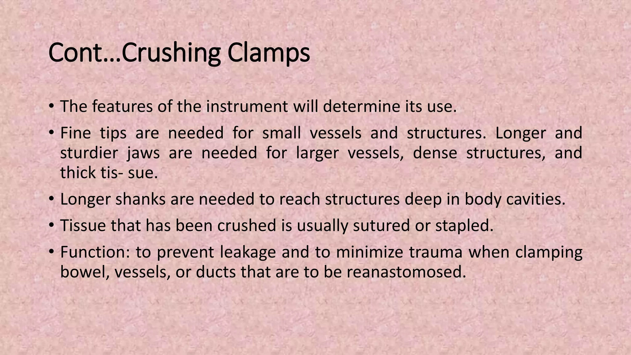 Clamping and occluding instrument | PPTX