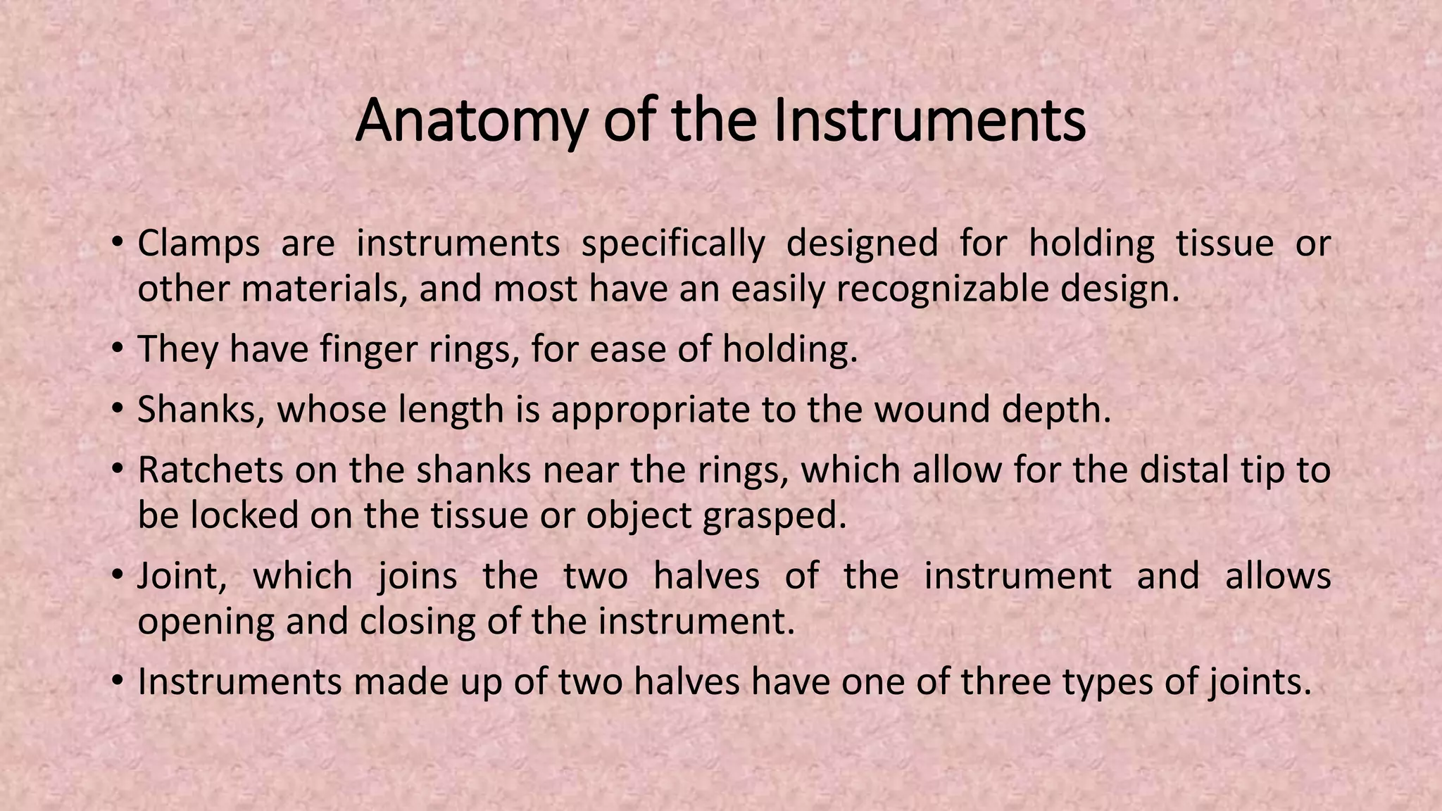 Clamping and occluding instrument | PPTX