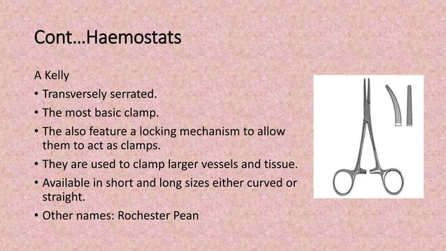 Clamping and occluding instrument | PPTX | First Aid | Injuries