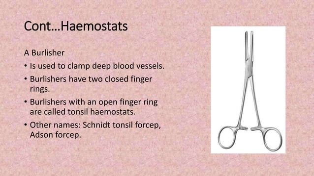 Clamping and occluding instrument | PPTX | First Aid | Injuries