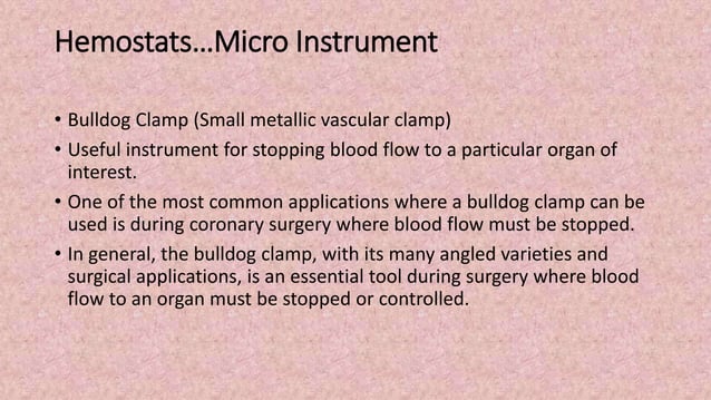 Clamping and occluding instrument | PPTX | First Aid | Injuries