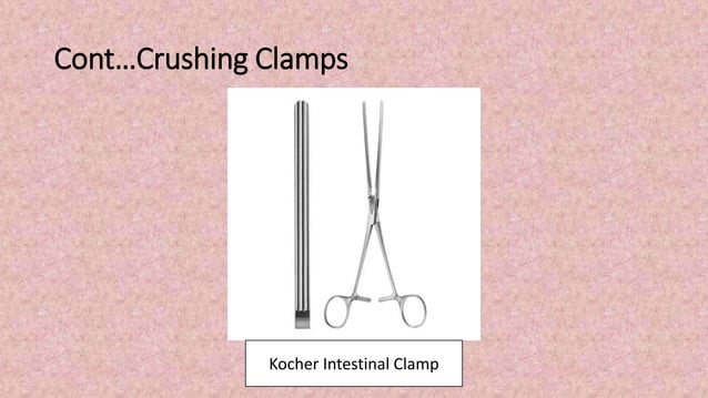 Clamping and occluding instrument | PPTX | First Aid | Injuries